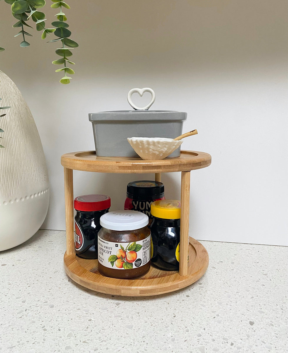 Bamboo Two Tier Lazy Susan – Heart to Home SA